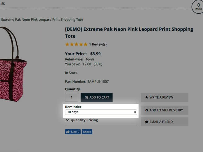 Encourage Repeat Business with Automatic Reorder Reminders