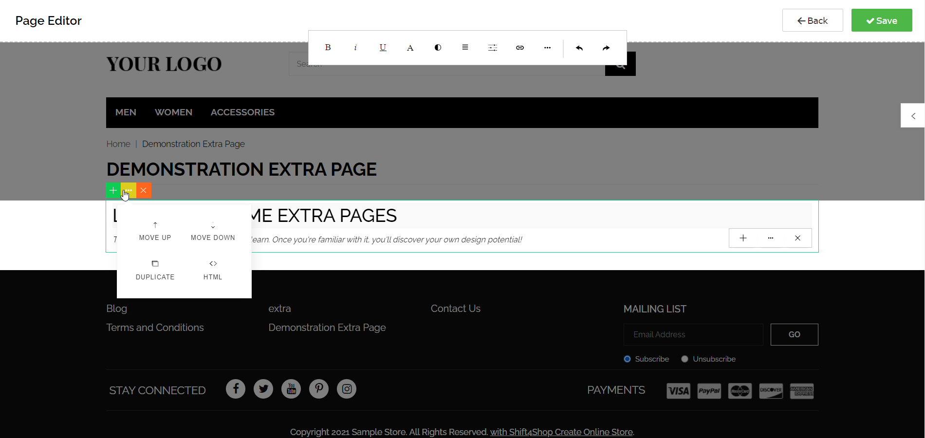 Easily Add Content Pages to Your Website